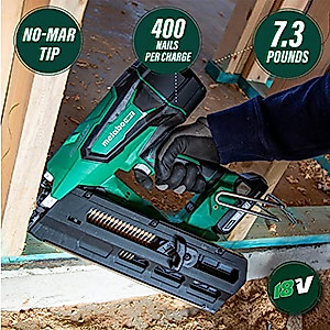 Metabo HPT 18V Cordless Framing Nailer | Tool Only - No Battery | Brushless Motor | 2-Inch up to 3-1/2-Inch Round Plastic Strip Nails | Lifetime Tool Warranty | NR1890DRSQ7