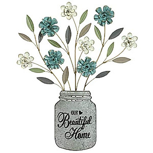 Hosley Metal Dimensional Wall Art Vase- 24" High. Ideal Gift for Weddings, Special Occasion, Home Decor, Party, Spa, Votive/LED Gardens, Home Office O9