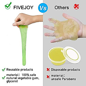 FiveJoy Car Cleaning Gels, 4-Pack Universal Auto Detailing Tools Car Interior Cleaner Putty, Dust Cleaning Mud for PC Tablet Laptop Keyboard, Air Vents, Camera, Printers, Calculator - 320g (2.8oz/pcs)