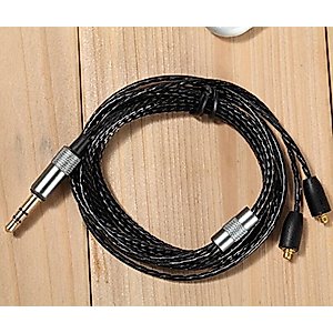 OFC Upgrade Audio Cable Cord for Shure SE846 SE535 SE425 SE315 SE215 UE900 (Black)