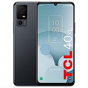 TCL 40XL 2023 Unlocked Cell Phone 4GB + 128GB, 6.75" 90Hz Display, Smartphone Android 13, 50MP AI Camera Mobile Phone, 5000 mAh, 4G LTE, US Version, Dark Gray