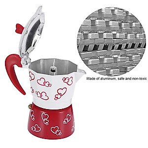 Fdit Coffee Maker, Aluminum Alloy Mocha Coffee Pot Stove Coffee Maker Percolator Cafetiere Tools For Home Office(L)