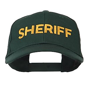 e4Hats.com Sheriff Embroidered Low Profile Cap - Dark Green OSFM