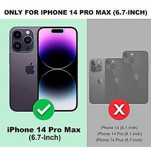 Silverback for iPhone 14 Pro Max Case, Moving Liquid Holographic Sparkle Glitter Case with Kickstand, Girls Women Bling Diamond Ring Protective Case for Apple iPhone 14 Pro Max 6.7''- Purple