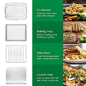 VAL CUCINE 10-in-1 Smart Air Fryer - Extra-Large Convection Countertop Toaster Oven - Brushed Stainless Steel Finish - 26.3 QT/25 L