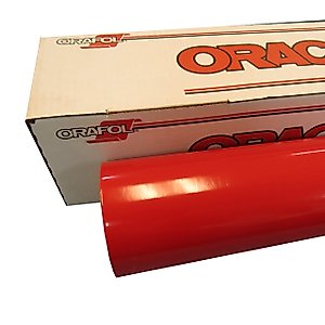 ORACAL 24" x 10 Ft Roll of Glossy 651 Red Vinyl for Craft Cutters and Vinyl Sign Cutters