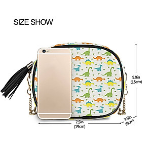 Jurassic Dinosaur Small Crossbody Shoulder Bag for Women,Cellphone Bags Card Holder Wallet Purse and Handbags