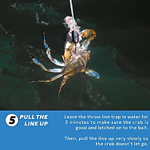 A1FISHER 3Packs Crab Throw Line Length 30FT/9.14M with 4OZ Lead Weight