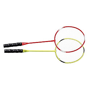 Zume Games Portable Badminton Set with Freestanding Base – Sets Up on Any Surface in Seconds – No Tools or Stakes Required,Red/Black/Green,1,OD0006W