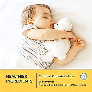 Nature Bee Organic's Breathable 2-Stage Mini Crib & Toddler Mattress I 100% Breathable I GreenGuard Gold Certified I 100% Hypoallergenic