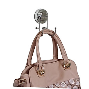 PRETYZOOM Suction Hooks for Shower Suction Cups Hangers Seamless Super Strong Double Hooks Desk Bookshelf Suction Cup Towel Hook Stainless Steel s Hooks Bow Hardware Sucker