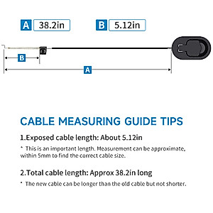 Baridwon 1 Set Recliner Replacement Parts, Durable Recliner Release Pull Handle with Recliner Pull Cable, Repair Replacement Parts Compatible with Most Furniture of Recliner Chair Sofa Couch