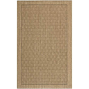 SAFAVIEH Palm Beach Collection Area Rug - 6' x 9', Natural, Sisal Design, Non-Shedding & Easy Care, Ideal for High Traffic Areas in Living Room, Bedroom (PAB359A)