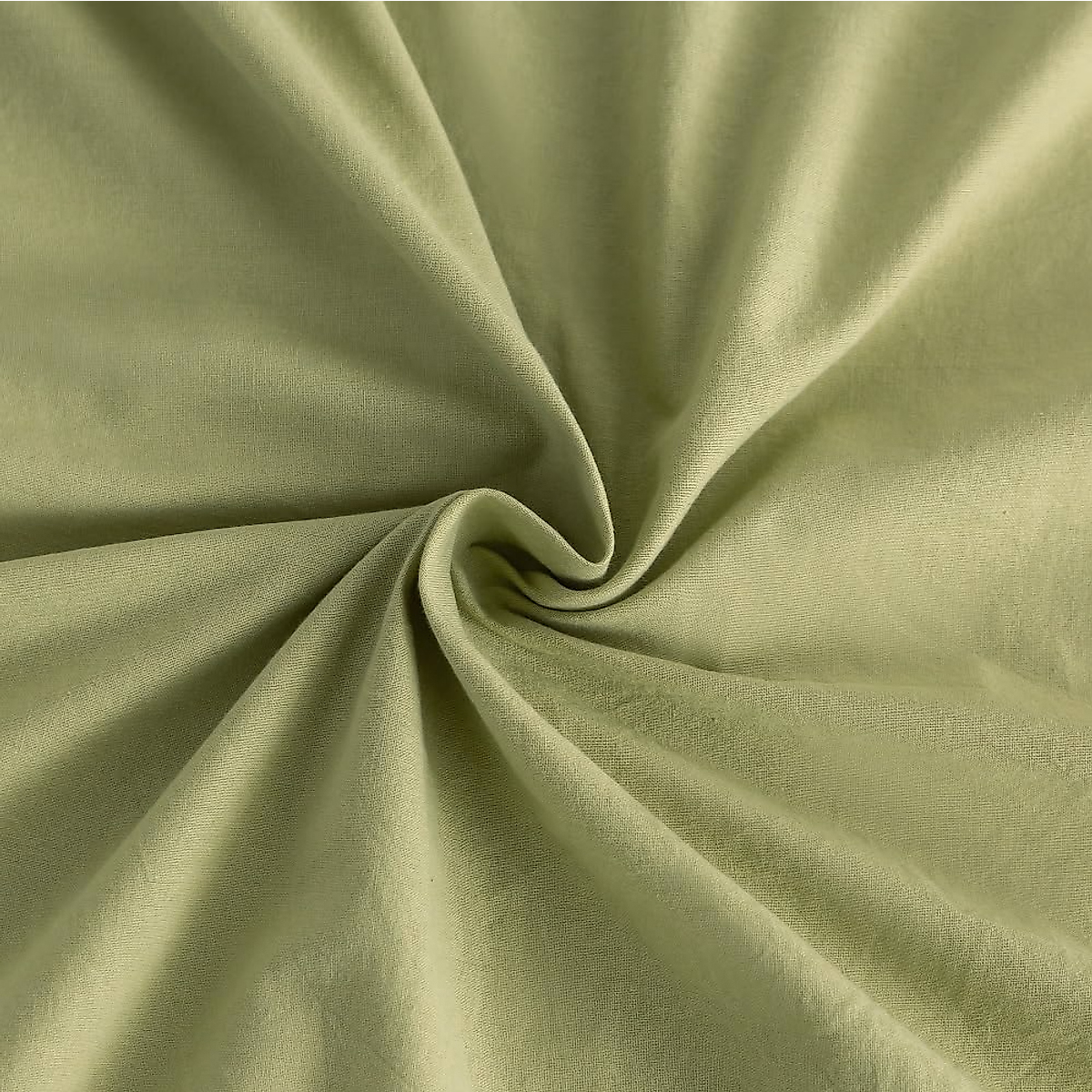 Freiuoke Match Green 100% Cotton Pillowcases Standard Set,2 Pack Envelope Closure Linen Feel Textured Natural, Soft and Durable 20x26 Inch Match Green Pillow Cases