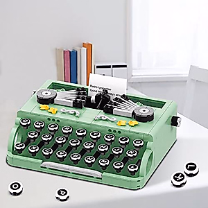 PATRI MOYE 918PCS Ideas Retro Typewriter Building Blocks Set for Adults,Collectible Retro Display Toys Model,Classic Printer Models Building Set,Best Nostalgic Gift for 6+ Year Old Kids