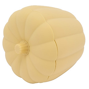 Silicone Pumpkin Ice Bucket with Lid, Portable Cute Small Cooler for Drinks, Parties, Poolside, Easy to, Yellow, Ice Container Ice Buckets for Parties