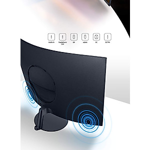 Samsung – T55 Series C32T550FDN 32" 1000R Curved Monitor, Dark Blue Gray (LC32T550FDNXZA) (Renewed)