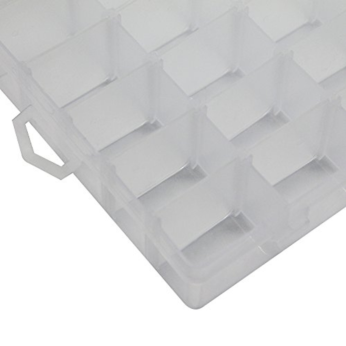 Zagarzoom Plastic Jewelry Organizer,Bead Case with 36 Grids,Clear