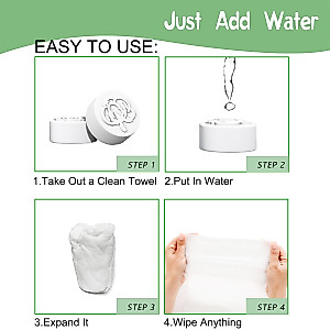 Fancyou Compressed Disposable Face Towel 100 PCS,Thicken Facial Cleansing Cloths Towelettes,Mini Travel Size Towel,Compact Portable Wash Cotton Wipes Tablets Coin Tissues to Cleaning Everything(White)