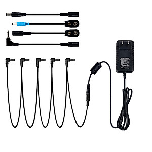 AZOR Pedal Power Adapter with Mini Pedal Tremolo Classic Guitar Effect Pedal