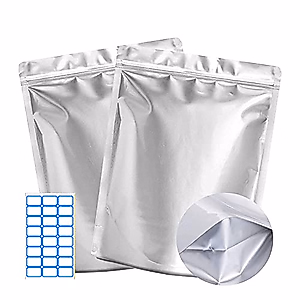 Yehaahaa 52 PCS 7x10 Inch Mylar Bags Extra Thick, 9.84 Mil, Mylar Bags For Food Storage, Resealable Mylar Ziplock Bags For Storing Dehydrated Foods, Grains, Nuts