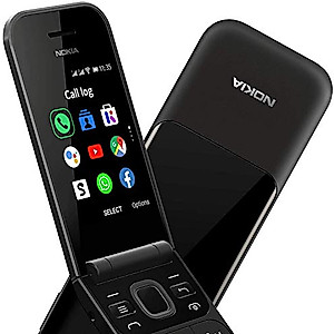 Nokia 2720, 2.8" (TA-1170) 4GB, Dual SIM, Flip Phone, GSM Unlocked, International Version, No Warranty - Black