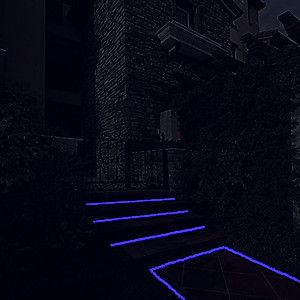 GLOCARNIVAL Glow Pebbles, 300 pcs Blue Glowing Rocks for Outdoor Decor, Garden Lawn Yard, Aquarium, Walkway, Fish Tank, Pathway, Luminous Pebbles Powered by Light or Solar