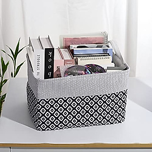 Storage Basket 2-Pack Large Fabric Storage Basket for Shelves Collapsible Storage Bins with Handles Closet Storage Bins for Organizers