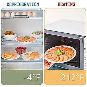 AUTUMEGE Reusable Elastic Cling Films, Transparent, Durable, Universal Food Covers for Fruit, Meal Prep (100pcs)