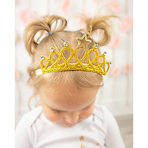 1st First 2nd Second Birthday Party Outfit- Baby Girl Pink Gold Silver Princess Tutu Set and Crown