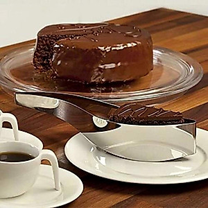 Ovelur Stainless Steel Cake Slicer Cutter and Server with Korean Spoons, Bread Slicer Cake and Pie Knife Pastry Cutter Lifter Cooking Tools