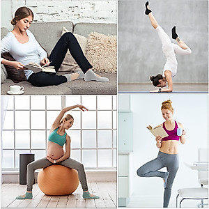 Hicdaw 4 Pairs Yoga Socks Pilates Socks Barre Ballet Socks Non-slip Grip Socks Elastic Workout Socks for Women