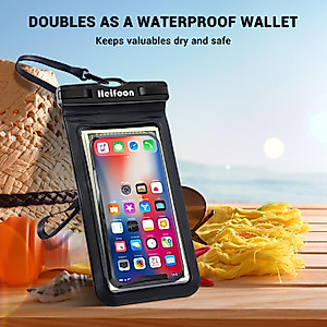 Heifoon Universal Waterproof Phone Pouch Cellphone Dry Bag Case with Lanyard for iPhone 15 14 13 12 Pro Max Xs Max XR X 8 7 6S Plus SE, Galaxy S22 S21 S20 S10 up to 7.0’’