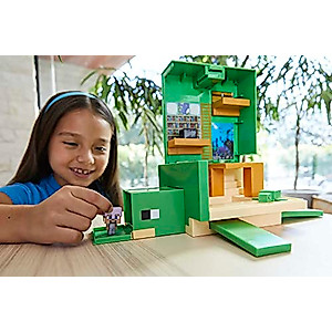 Minecraft Transforming Turtle Hideout, Authentic Pixelated Video-Game Role Play, Electronic, Action Toy to Create, Explore and Survive, Steve, Turtle, Collectible Gift for Fans Age 6 Years and Older