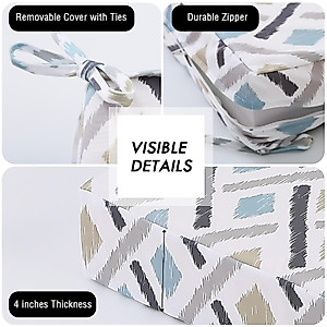 idee-home Outdoor Cushions for Patio Furniture, Outdoor Seat Cushions 24 x 24 with Fade Resistant Waterproof Removable Cover, Deep Seat Replacement Couch Sofa Chair Cushions for Yard Garden