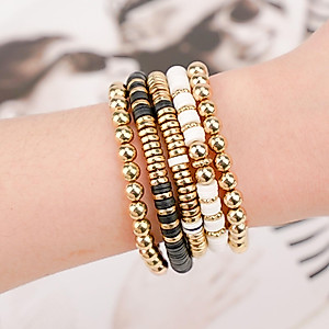 Gionlion 3000 Pcs Clay Beads Bracelets for Women, Bracelet Making kit Golden Beads for Jewelry Making, Charms Bracelet Kit DIY Arts and Crafts Birthday Gifts Preppy