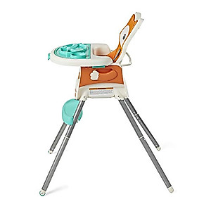 Infantino Grow-with-Me 4-in-1 Convertible High Chair, Fox-Theme, Space-Saving Design, Booster and Toddler Chair, for Infants & Toddlers 3M-36M