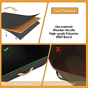 WAYTRIM Dresser Storage Tower, 5 Fabric Organizer Drawers, Wide Chest of Drawers for Closet Boys & Girls Bedroom, Bedside Furniture, Steel Frame, Wood Top, Fabric Bins, Easy Installation (Dark Grey)