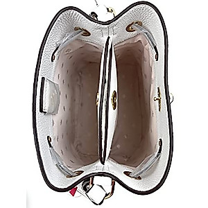 Kate Spade New York Marti Small Convertible Drawstring Bucket Bag (Stripe canvas)