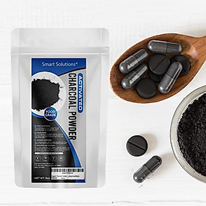 Smart Solutions Activated Charcoal Powder, 2 lb Bulk | 100% Natural, Premium Quality, Finely Ground, Multi-Purpose, Food Grade, Non-GMO, Vegan, No Fillers