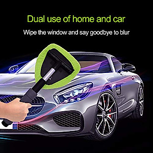 5 Pack Car Care Replaced Microfiber Clothes for XINDELL Windshield Cleaning Brush Cotton Terry Washable Car Washing Pads - 5 Inch Diameter (Green,Triangle)