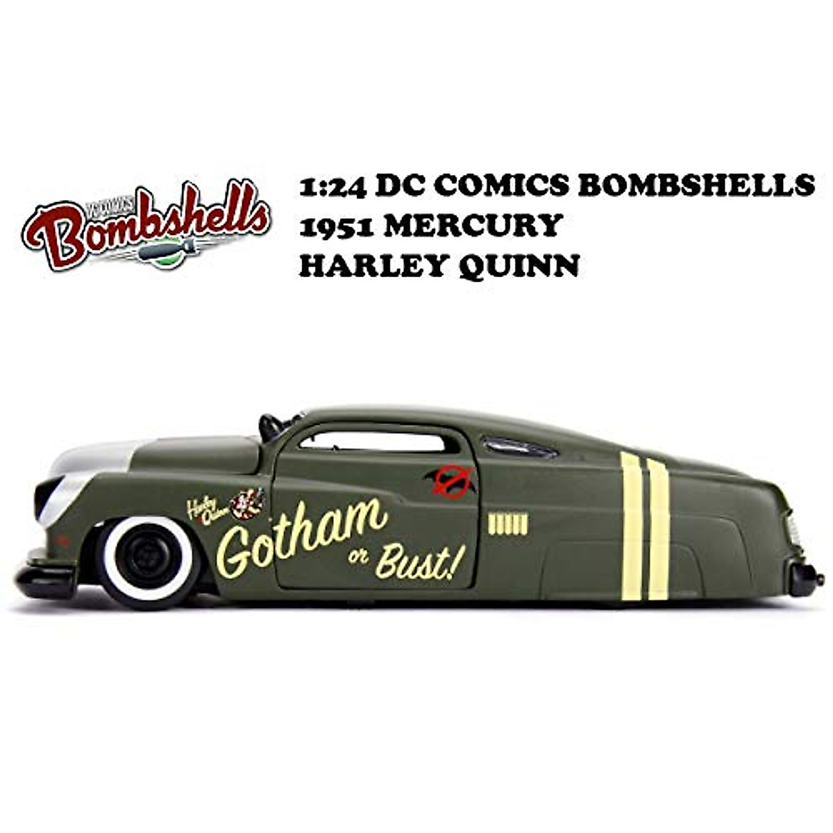 Jada Toys 1: 24 1951 Mercury W/Harley Quinn Figure, Green