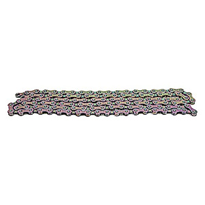 Oumefar Carbon Steel Bike Chain, High Rigidity Fluent Shifting Bike Accessory 980kg Tensile Strength Strengthened Shaft with Chain Connector for Road Bike Sportinggoods