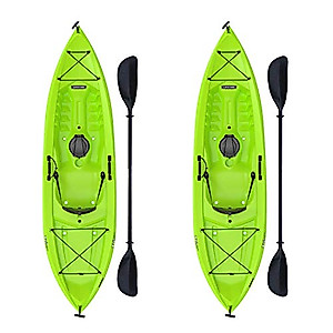 Tioga Sit-On-Top Kayak with Paddle (2 Pack), Lime, 120"