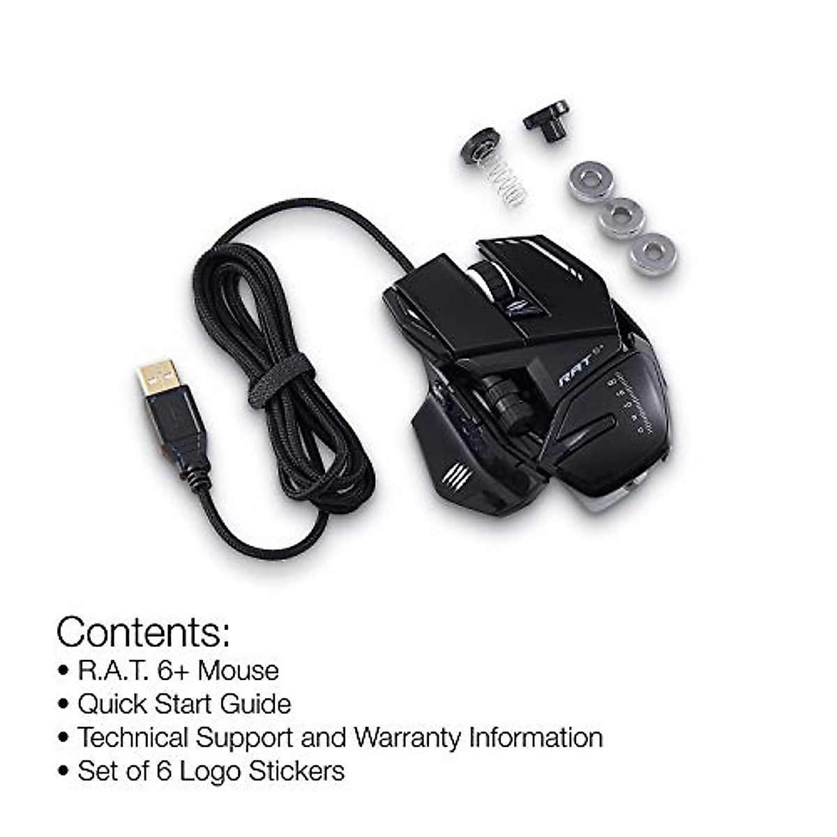 Mad Catz The Authentic R.A.T. 6+ Optical Gaming Mouse, Black