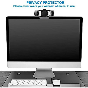 2 Pack Universal Webcam Cover, Desktop Computer External Webcam Lens Cover Shutter Cap Hood, Streaming Web Camera Privacy Cover Clip Compatible with Logitech HD Pro Webcam C270/C615/C920/C930e/C922X