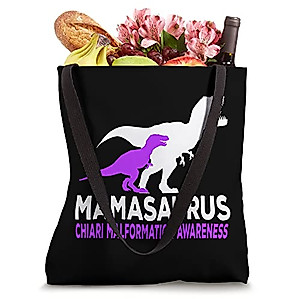 Mama Dinosaur Chiari Malformation Awareness Mamasaurus Tote Bag