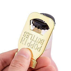 24Packs Golden Baby Bottle Openers for Baby Shower Favors Gifts, Decorations Souvenirs, Poppin Bottles Openers with Exquisite Gifts Box used for Guests Gender Reveal Party Favors (white, 24)