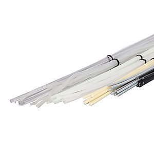 Plastic Welding Rods,106PCS Plastic Welding Rod 12 Colors ABS PP PU PE PA PC TPO Welder Rod for Car Bumper Kayak Repair Kit with Reinforcing Stainless Steel Mesh Plastic Welding Supplies, Plasti