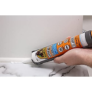 Gorilla Waterproof Caulk & Seal 100% Silicone Sealant, White, 10oz Cartridge (Pack of 1)